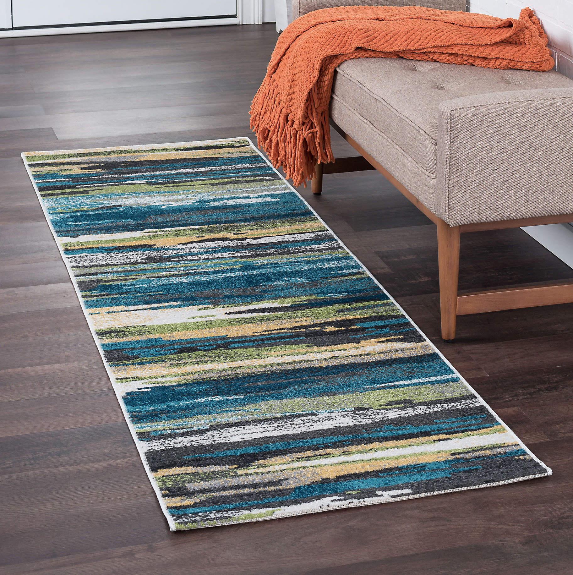Latitude Run® Camouflage Blue Area Rug & Reviews | Wayfair