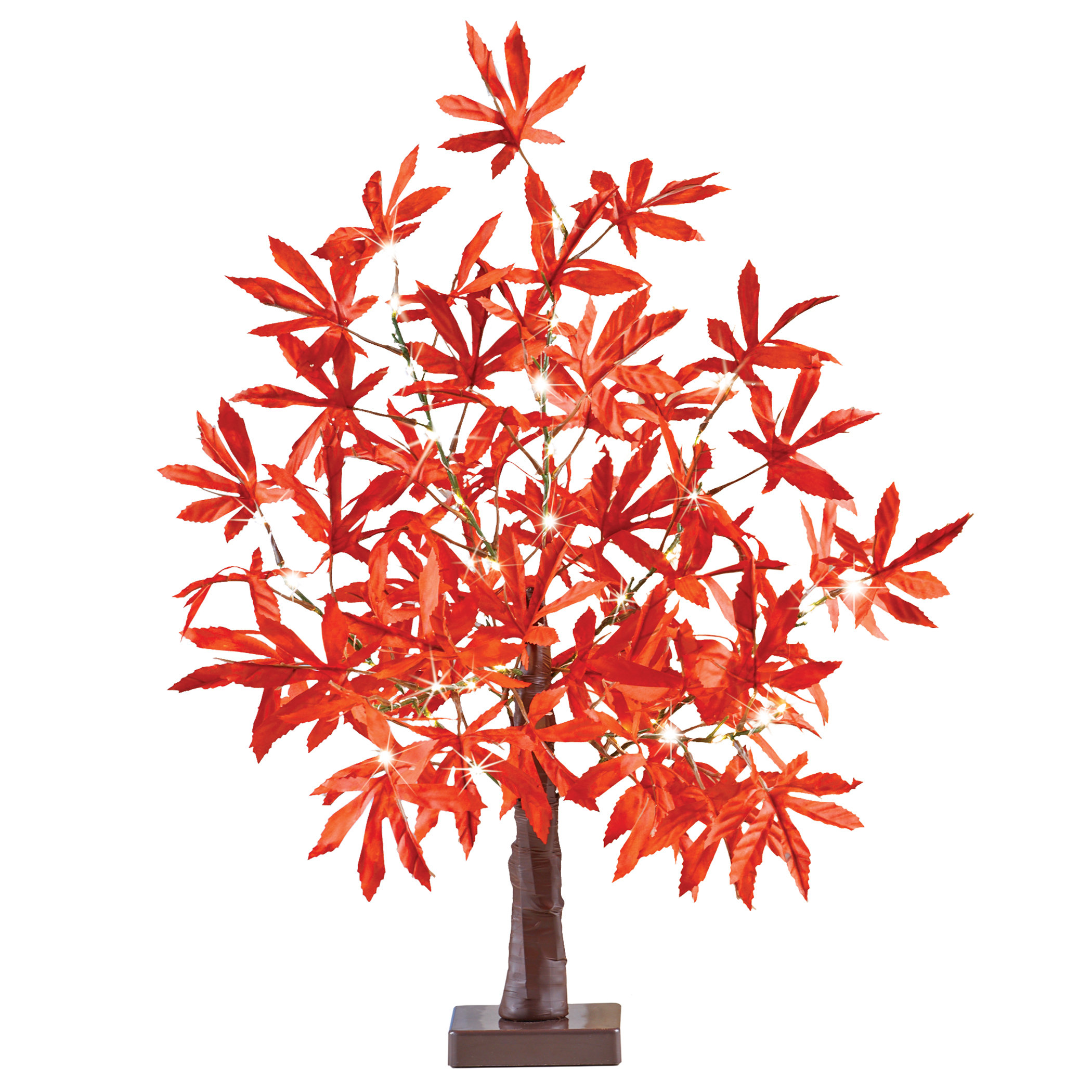 The Holiday Aisle® LED Lighted Artificial Fall Leaves Tabletop Tree ...