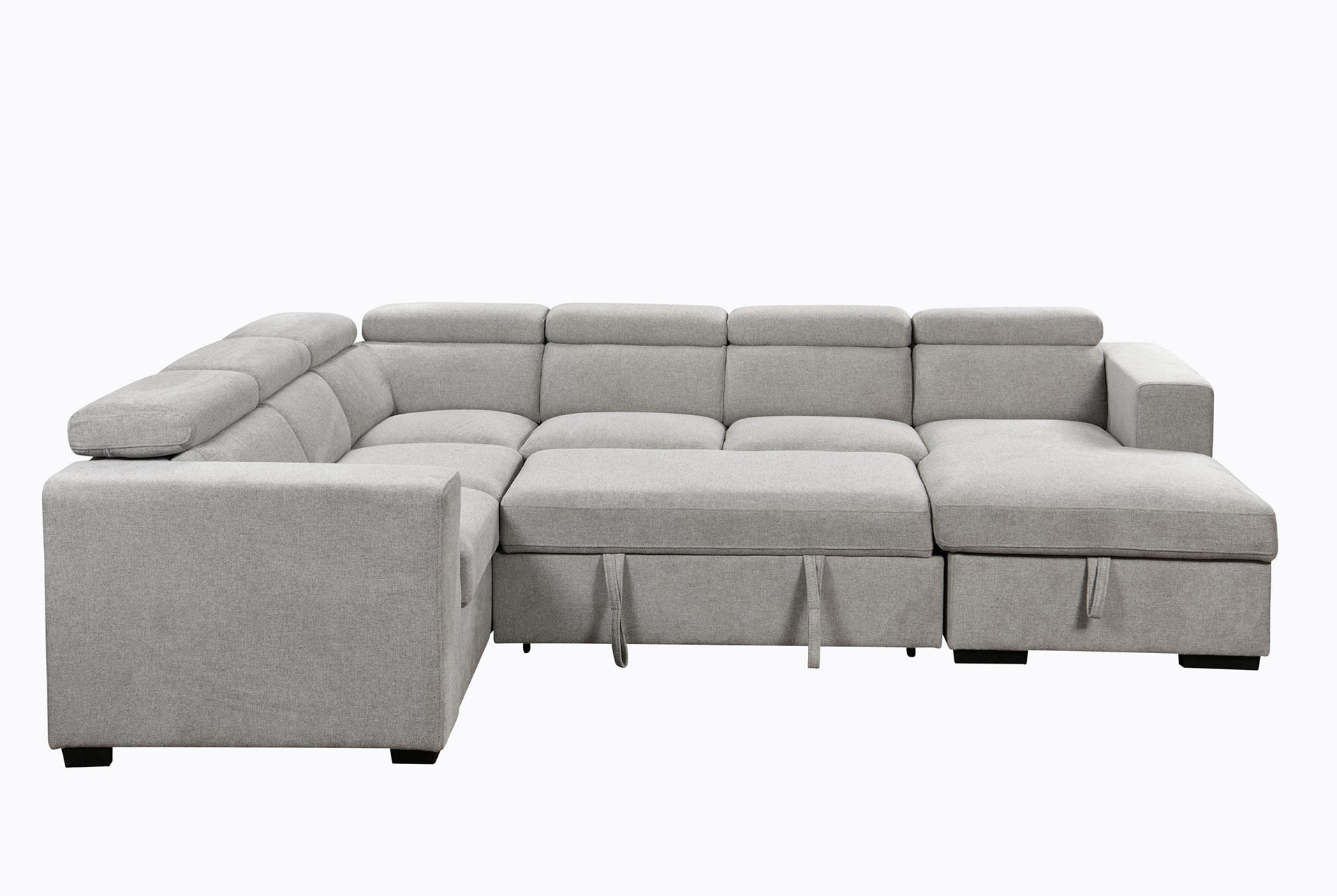 Hokku Designs 123" U Shaped Sectional Sofa Couch Sofa Bed with ...