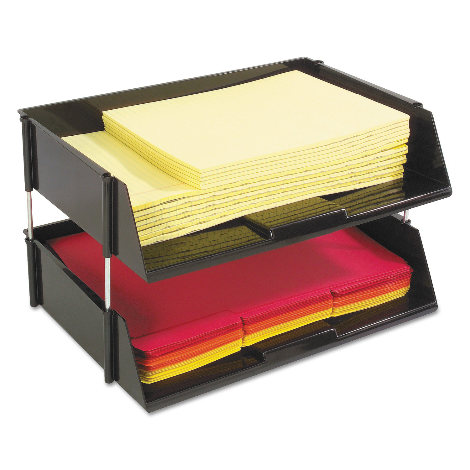 Deflect-O Corporation Industrial Stacking Tray Set, Two-Tier, Plastic ...