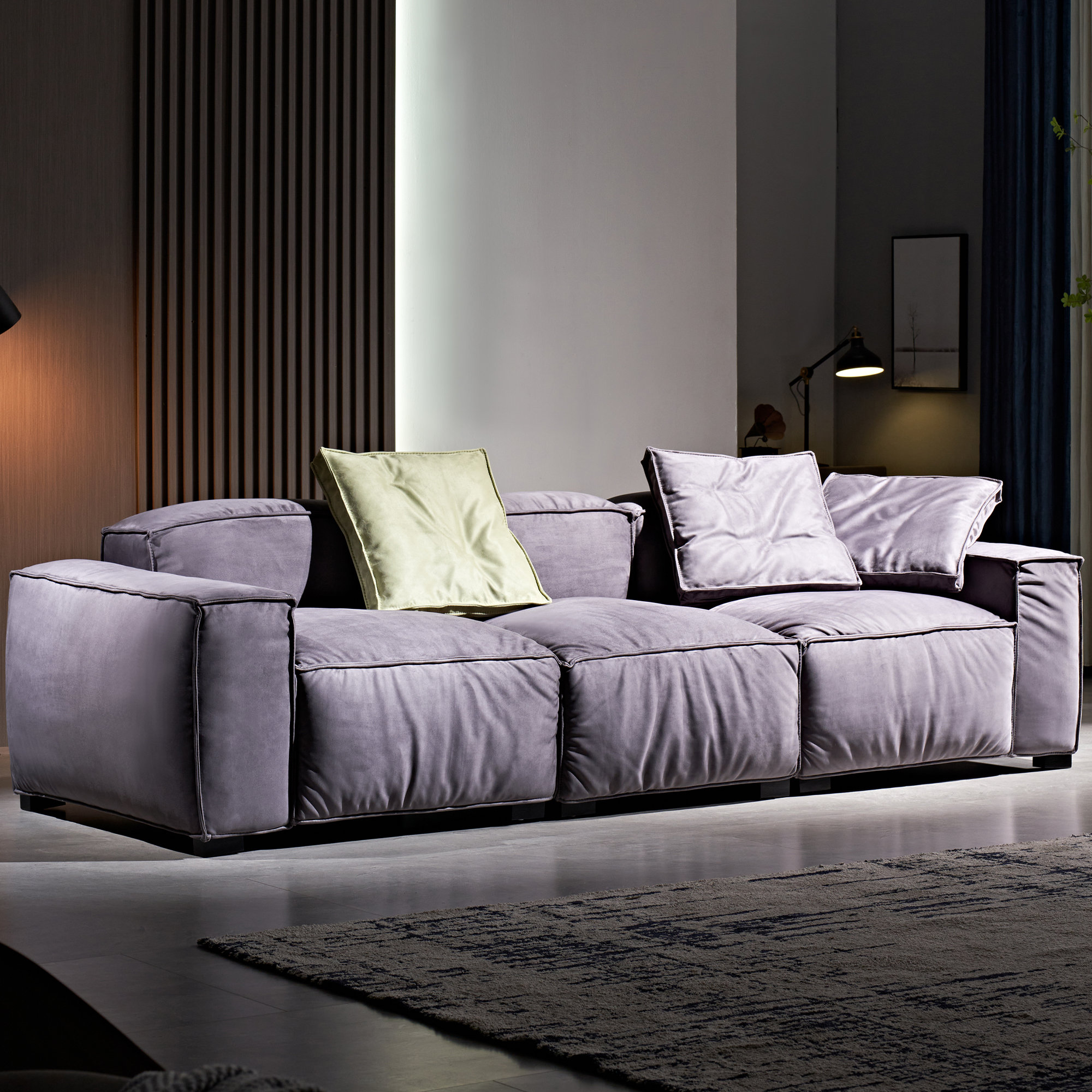 Hokku Designs Modern Fabric Sofa Upholstered Sofa | Wayfair