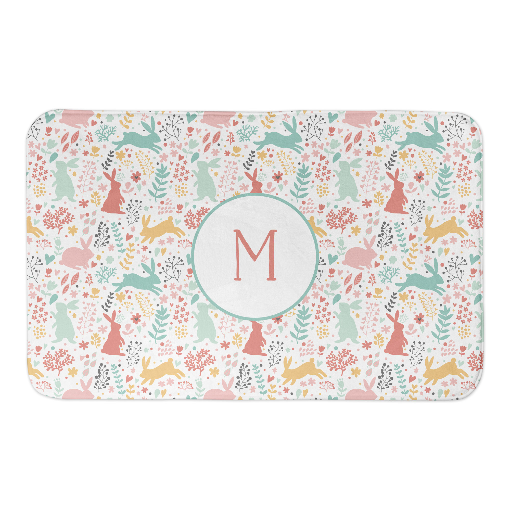 Bungalow Rose Scandinavian Bunny Bath Rug | Wayfair