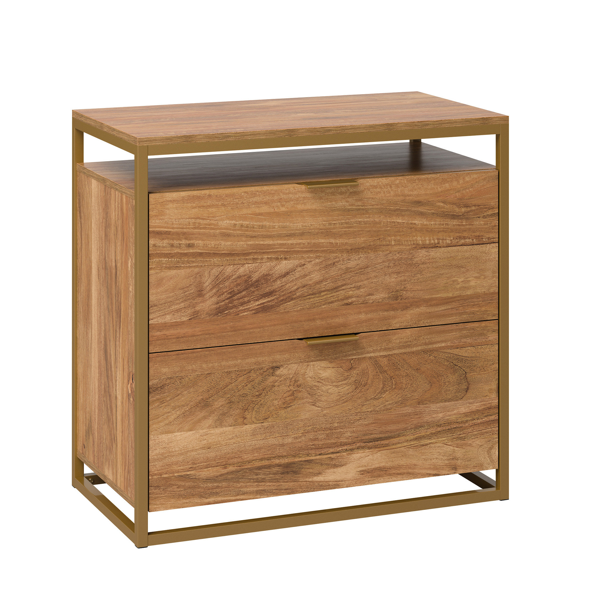 Latitude Run® Engineered Wood Lateral File With Two-Drawer File Cabinet ...