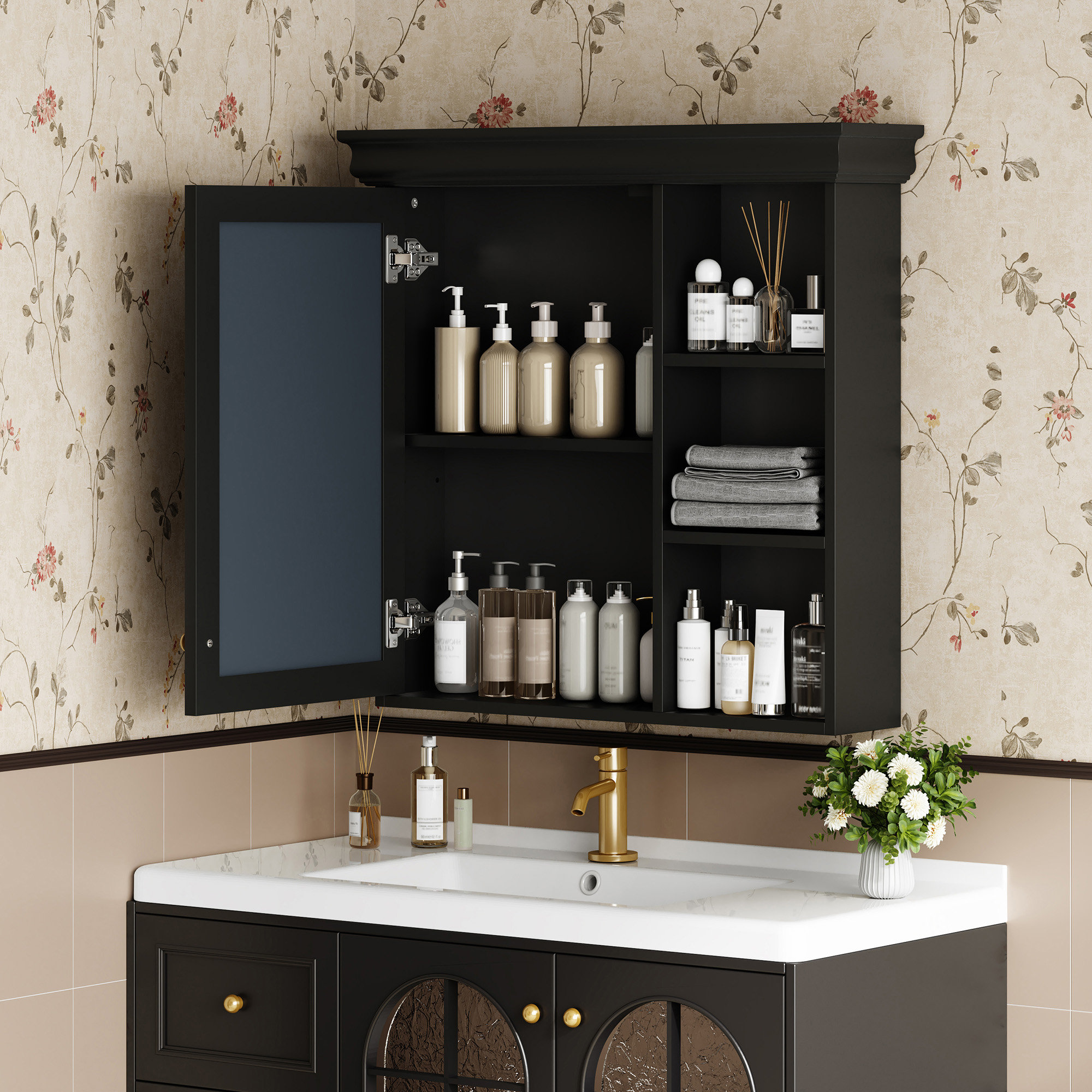Latitude Run® 30'' X 28'' Bathroom Medicine Cabinet With Mirror ...