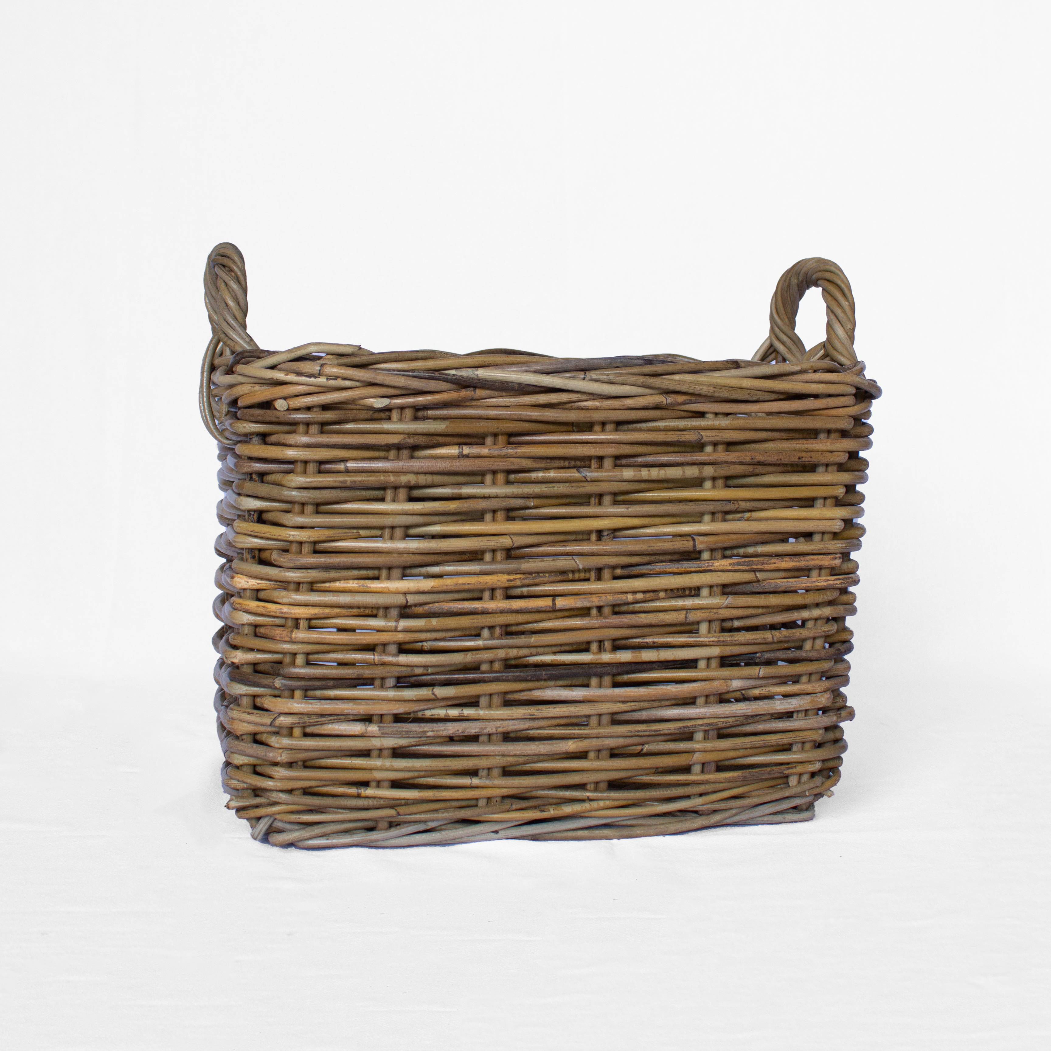 Bay Isle Home™ Rattan Rectangle Basket with Handles Small | Wayfair
