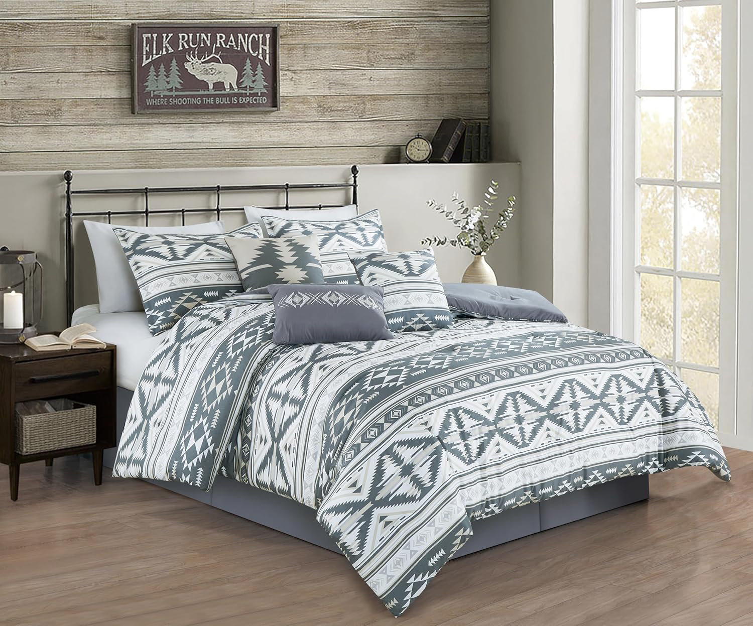 Chezmoi Collection Remy Southwestern Geometric Motif Printed Microfiber ...