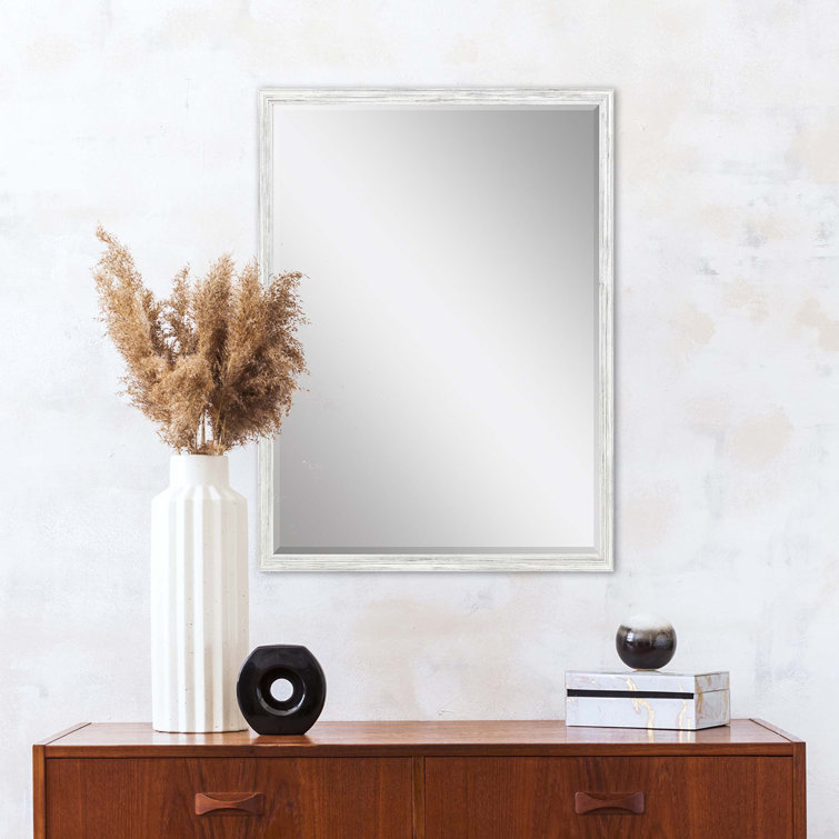 Highland Dunes Pressley Wood Flat Wall Mirror | Wayfair