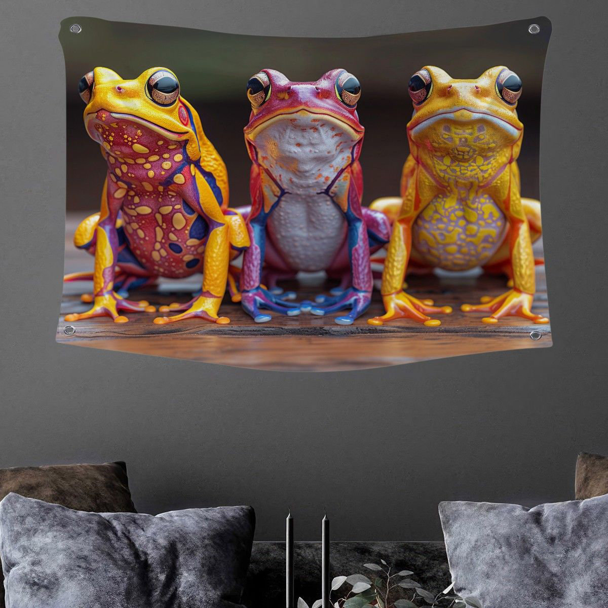 East Urban Home Frogs Wall Tapestry - Animal Wall Decor | Wayfair