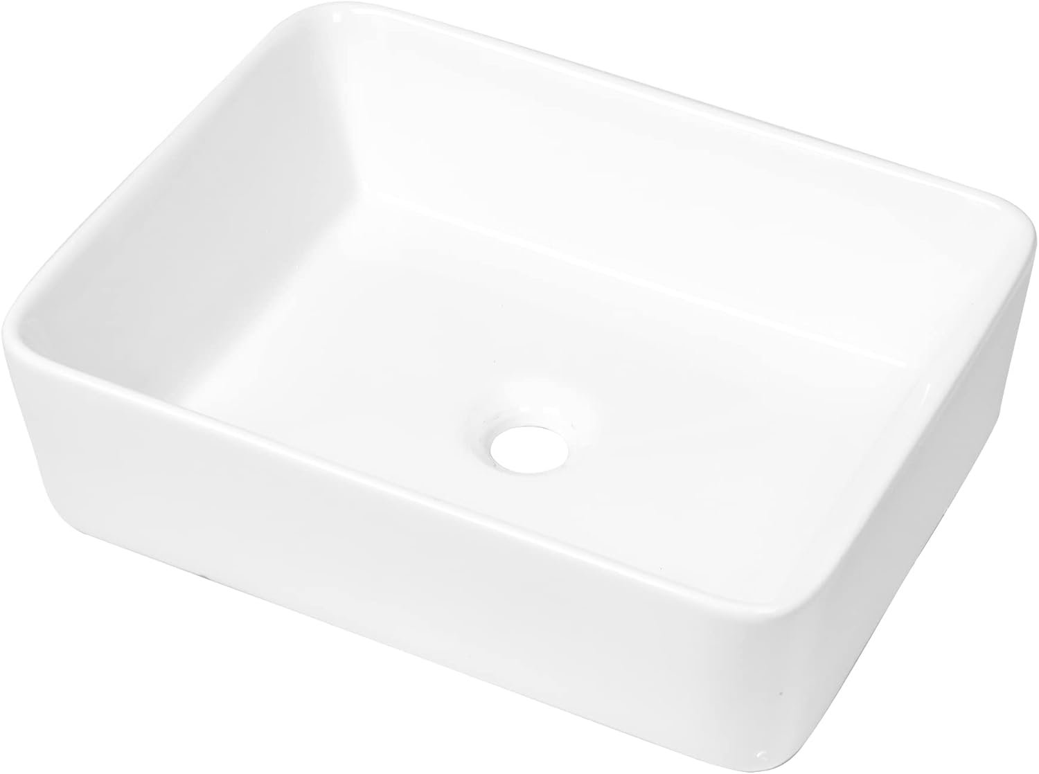 WKING Fulorni Rectangular Ceramic Vessel Sink - Modern Above Counter ...