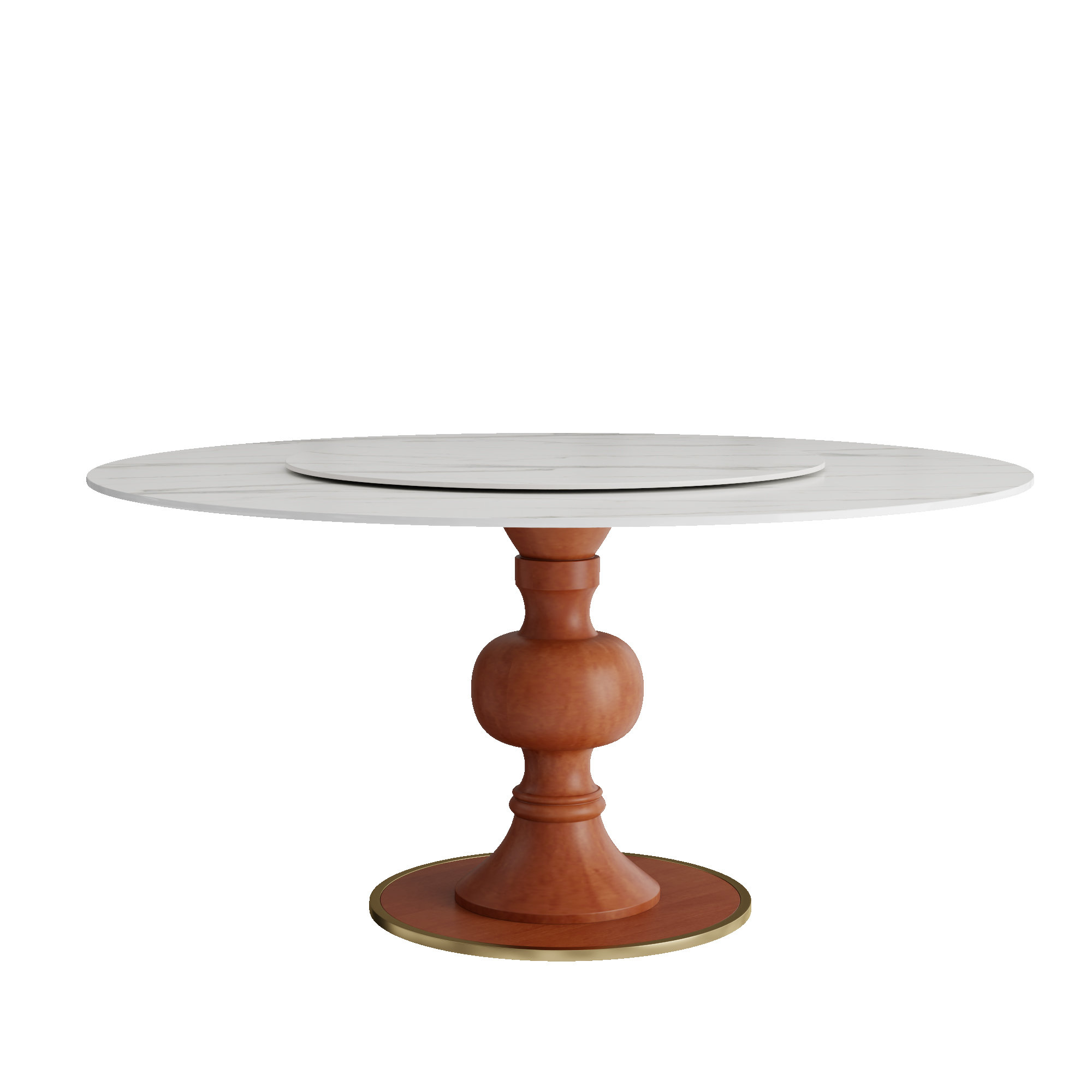 Canora Grey Baham Kitchen Table Gourd Pedestal Dining Table For 4-8 ...
