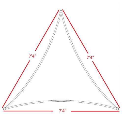 Triangle Shaped Shade Sails You'll Love | Wayfair