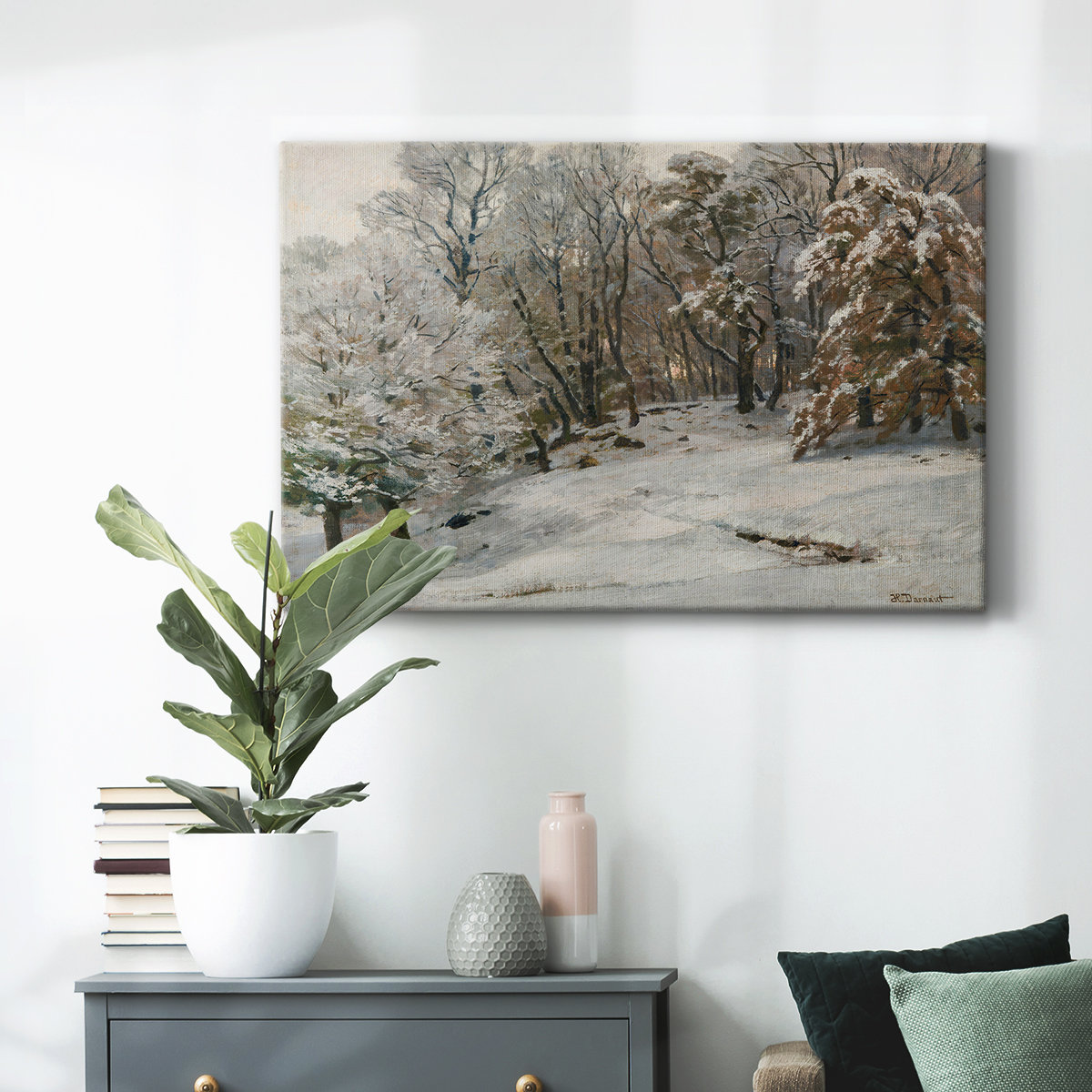 Winston Porter Vintage Landscape -CDV Framed On Canvas Print | Wayfair