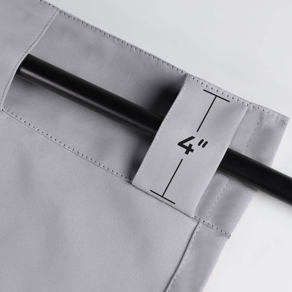 Ebern Designs Levatt Classic Modern Solid Room Darkening Curtains, Rod ...