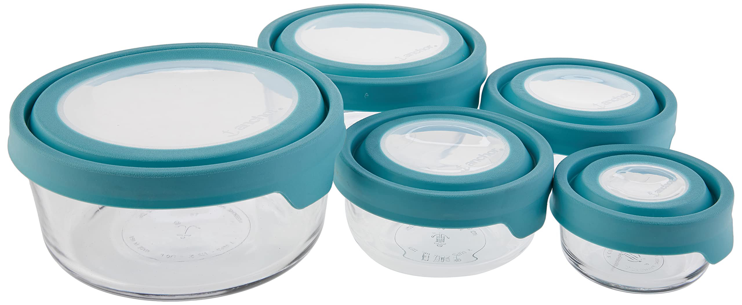 Hokku Designs Glass Food Storage Containers With Airtight Lids, Set Of ...