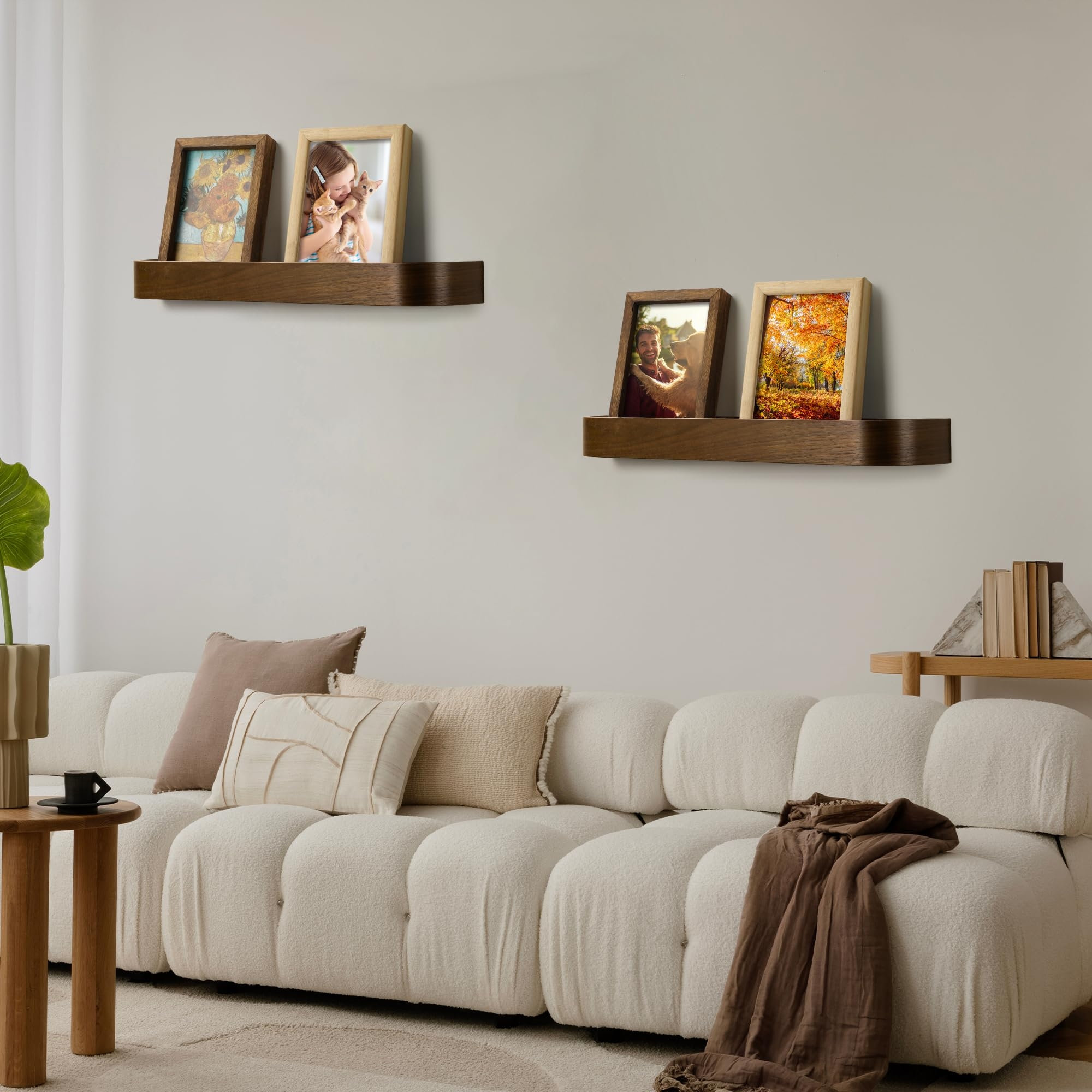 Latitude Run® Wooden Picture Ledge Shelf Set Of 2 - Wayfair Canada