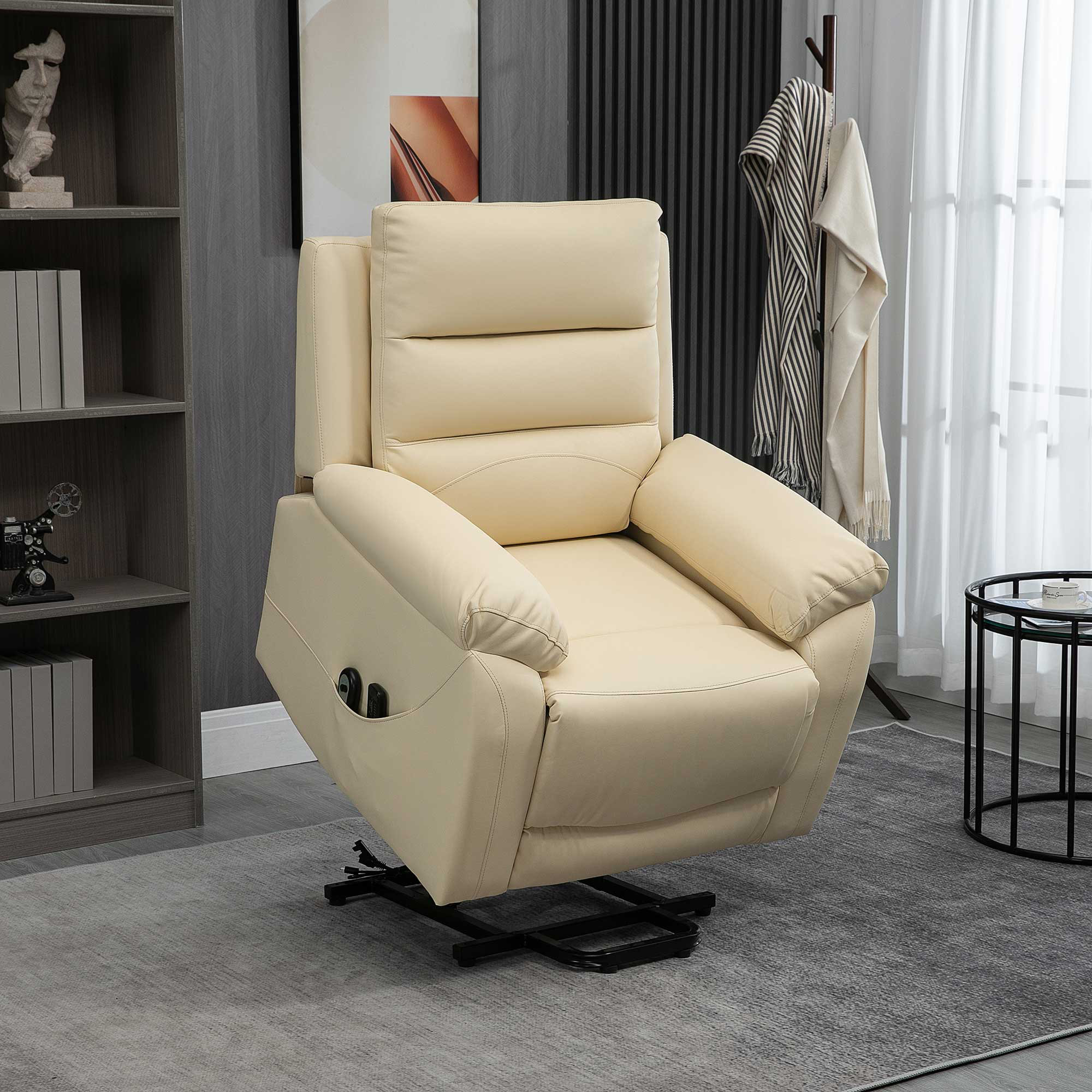 HomCom Faux Leather Power Reclining Massage Chair | Wayfair