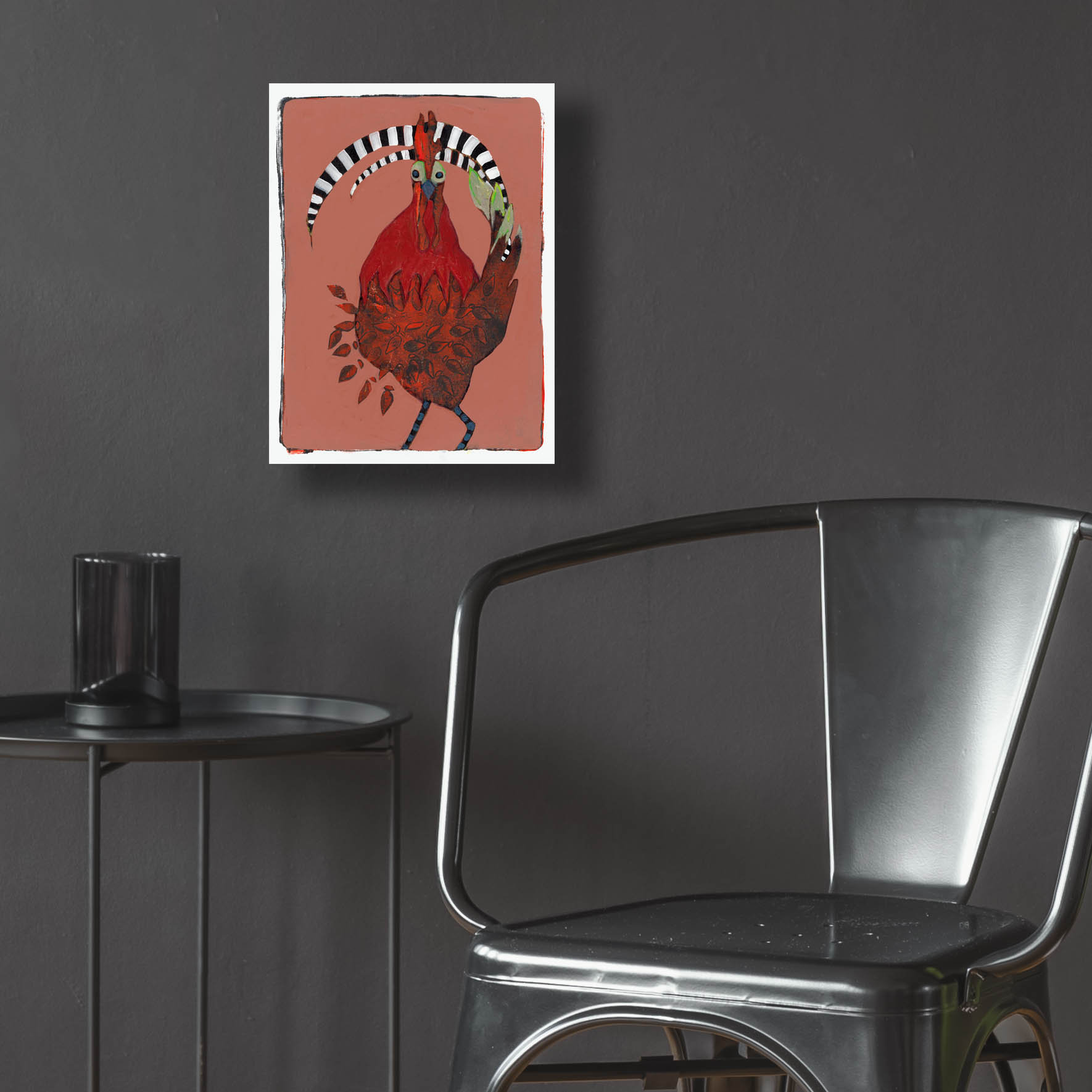 Gracie Oaks 'Cocorico' by Maria Pietri, Acrylic Glass Wall Art, 12"x16 ...