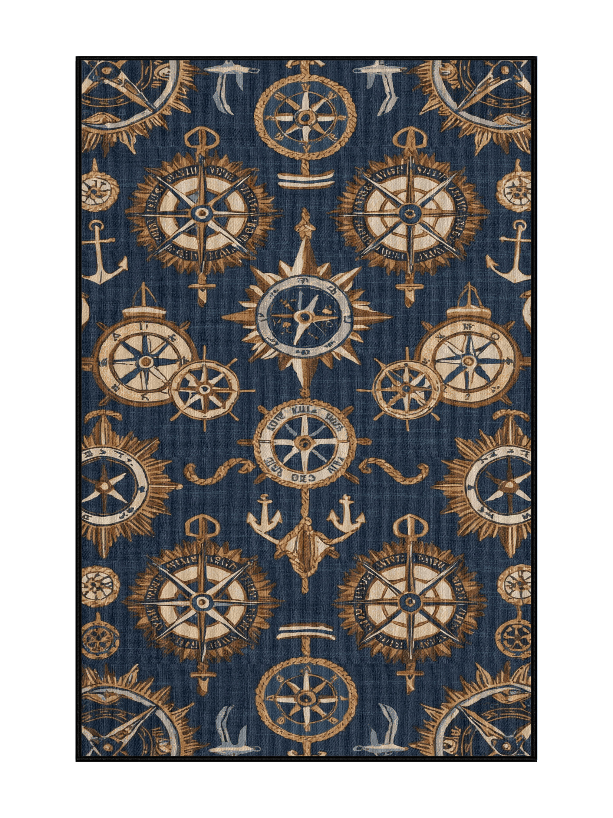 Longshore Tides Washable Maritime crests Nautical Area Rug | Wayfair