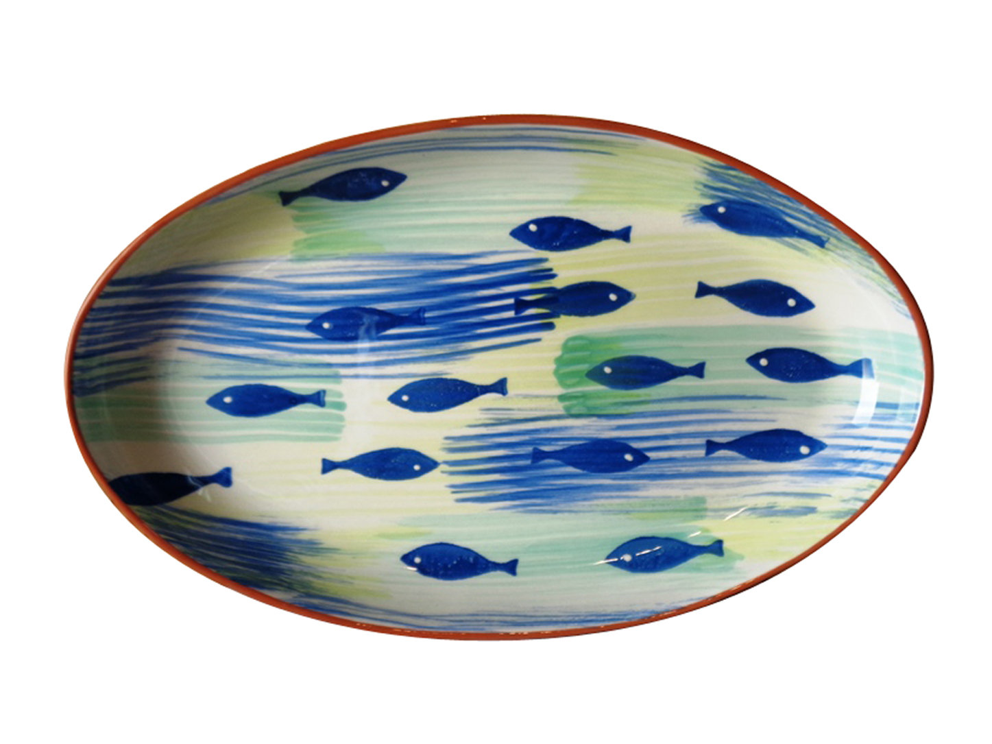 Euro Ceramica Pescador Oval Couped Platter | Wayfair