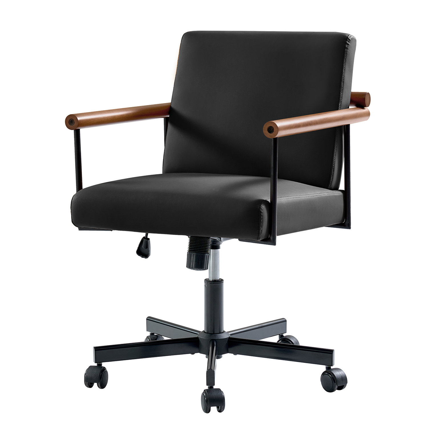 Latitude Run® Rafael PU Leather Upholstered Swivel Tilt Task Office ...