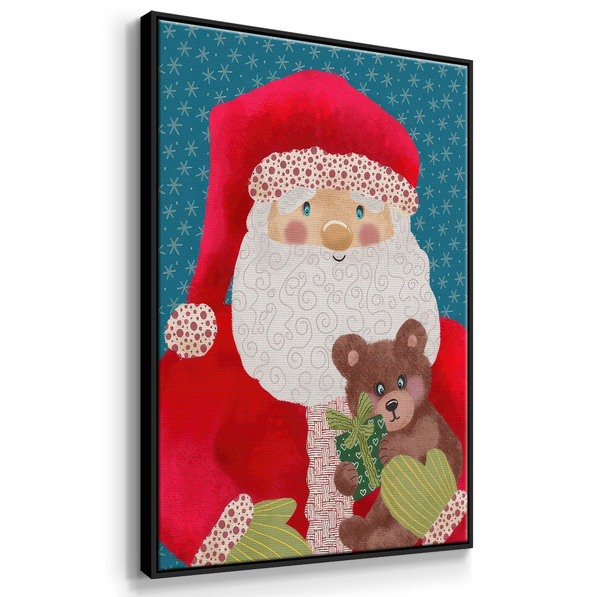 The Holiday Aisle® Santa Pack II Framed On Canvas Print | Wayfair