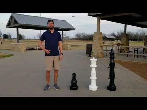 MegaChess 12" Tall Large Chess Set with Checkers and Hard Plastic Board