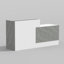 Wrought Studio Modern Reception Desk With Marble Finish And Ample ...