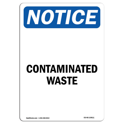 SignMission Contaminated Waste Sign | Wayfair