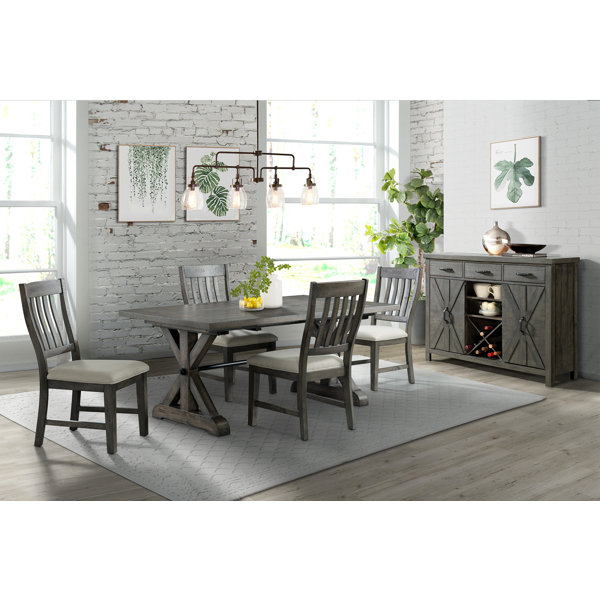 Sunset Trading 6 - Piece Solid Wood Trestle Dining Set | Wayfair