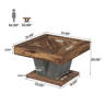 17 Stories 31.5” Square Coffee Table – Modern Rustic Wood Center Table ...