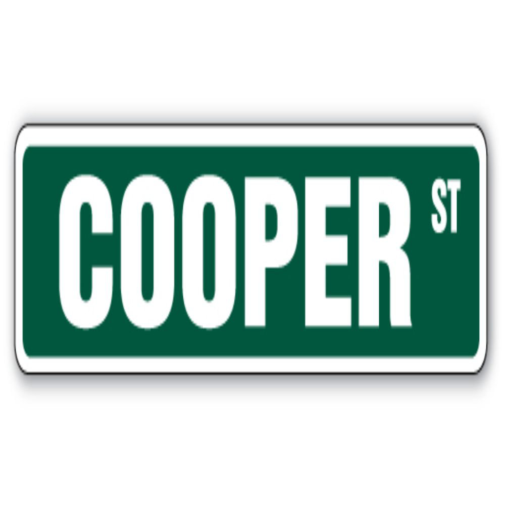 SignMission COOPER Street Sign Childrens Name Room Sign Indoor Outdoor ...