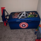 Delta Children Marvel Avengers Faux Leather Upholstered Storage Bench ...