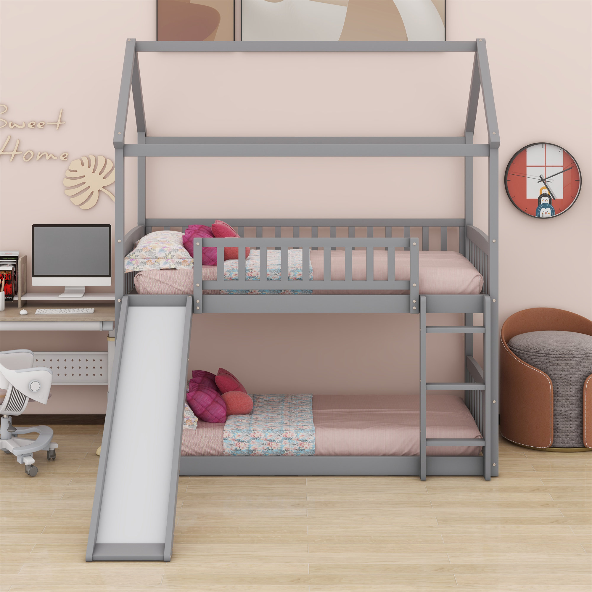 Harper Orchard Aamanee Kids Twin Over Twin Bunk Bed | Wayfair