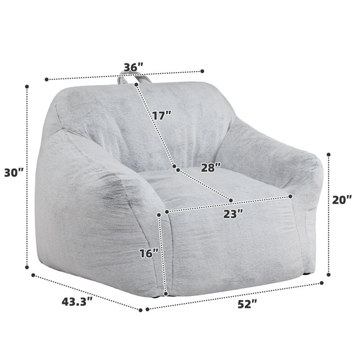Trule Berns Cotton Bean Bag Chair | Wayfair