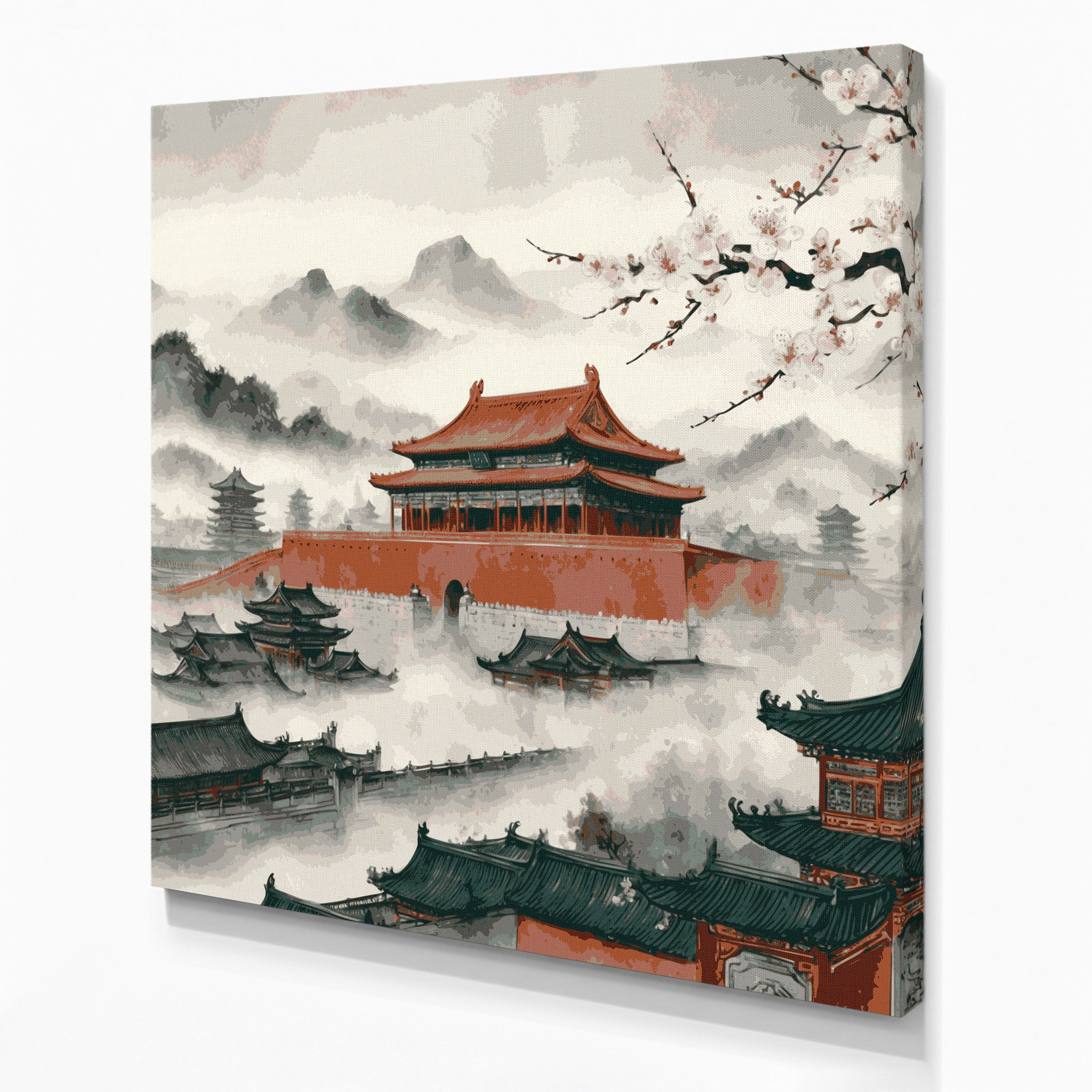 Dovecove Cities Beijing China Gray Canvas Wall Art | Wayfair
