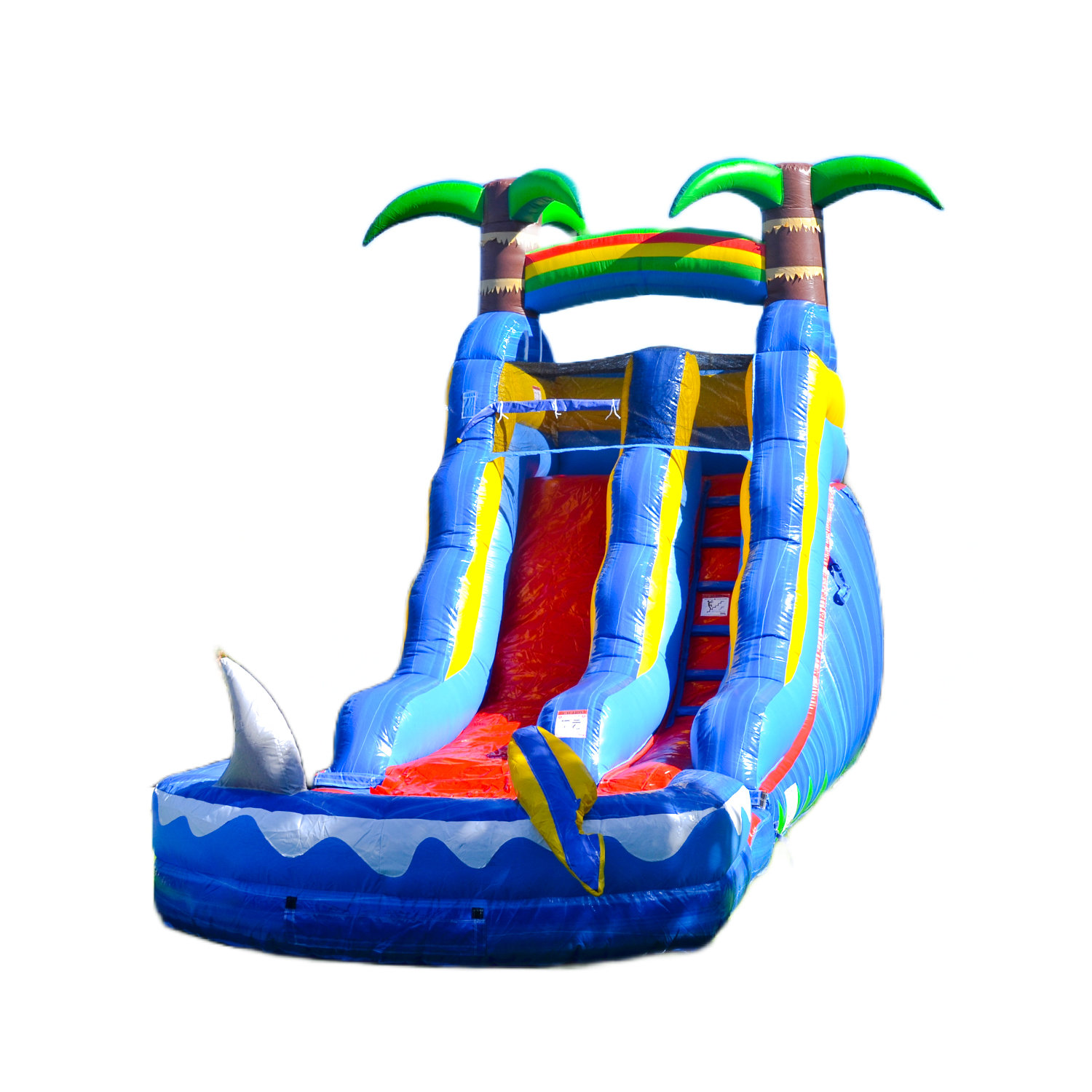 HeroKiddo 15 FT Ocean Shark Commercial Grade Water Slide (with Pool and ...