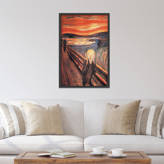 Vault W Artwork The Scream Framed On Paper by Edvard Munch Print ...
