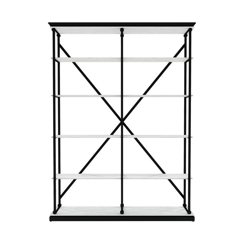 Lark Manor™ Calton 84.25'' H x 58'' W Steel Etagere Bookcase & Reviews ...