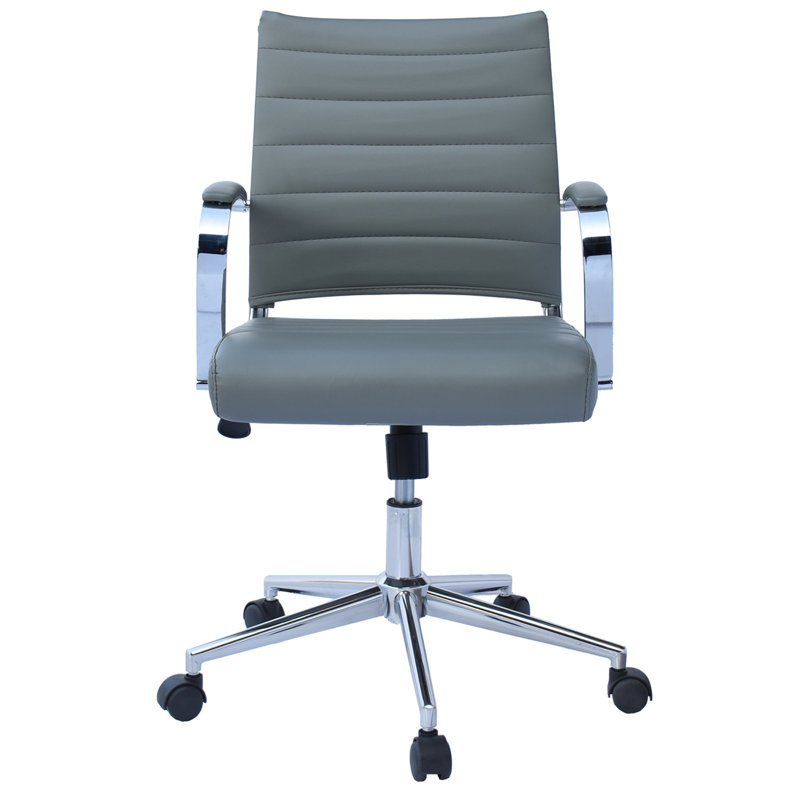 Ebern Designs Celadon Mid Back Ribbed Ergonomic Conference Chair ...