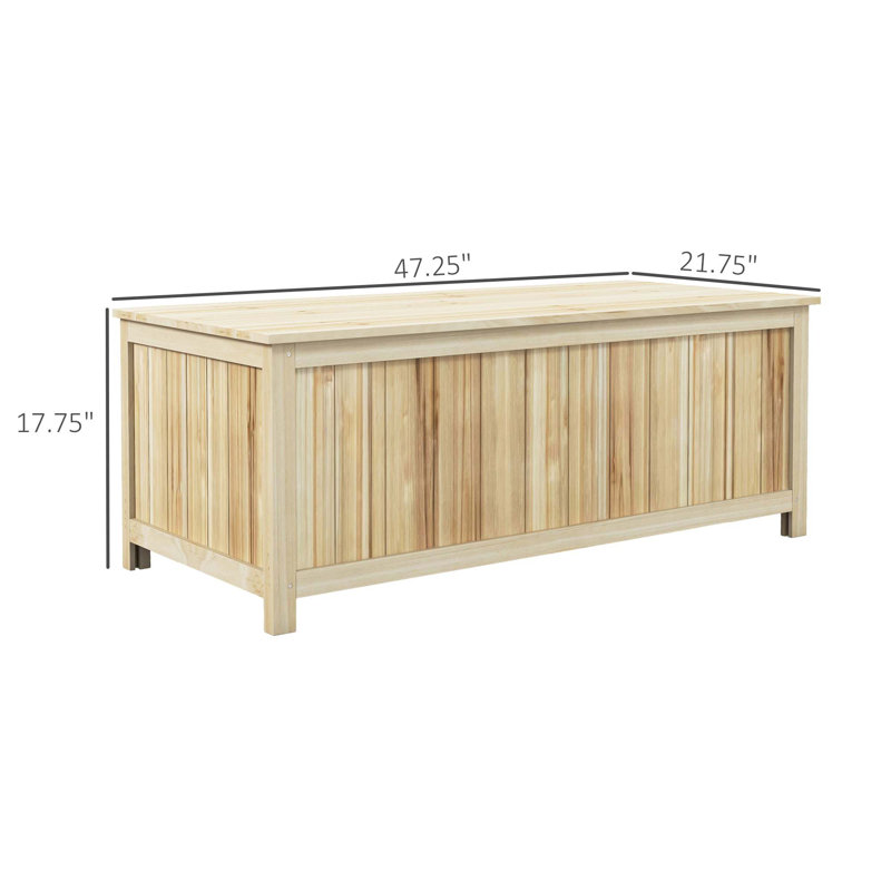 Wondrous Iconic 88 Gallons Fir Solid Wood Deck Box in Natural | Wayfair