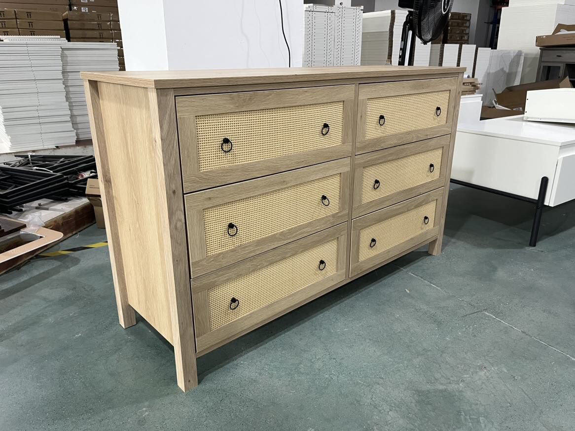 Bay Isle Home™ Natural Rattan Drawer Dresser - Freestanding Storage ...