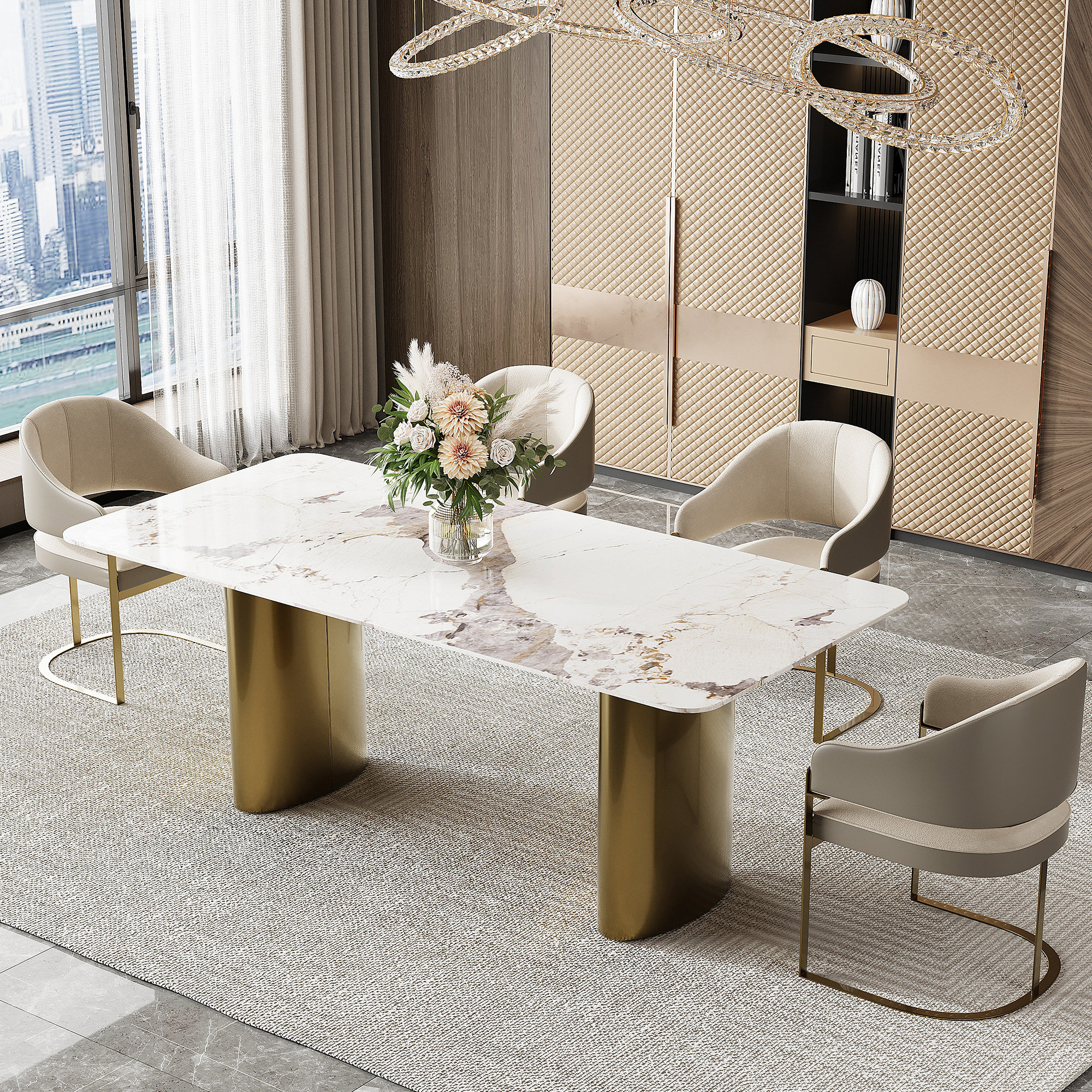 Everly Quinn Incrocci Rectangular 35.43'' W Dining Table - Wayfair Canada