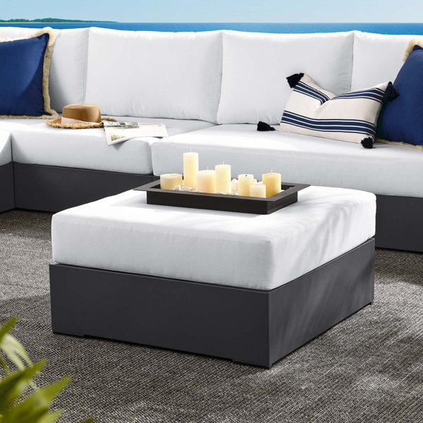 Modway Tahoe Metal Outdoor Ottoman | Wayfair