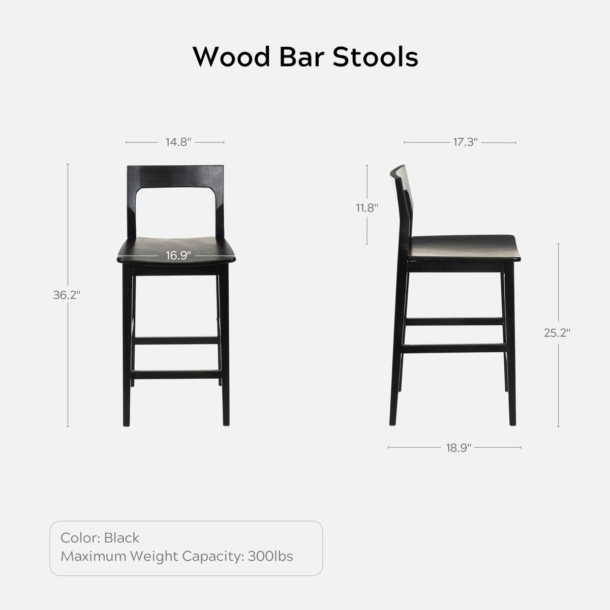 Red Barrel Studio® Solid Wood Counter Stool With Footrest & Reviews ...