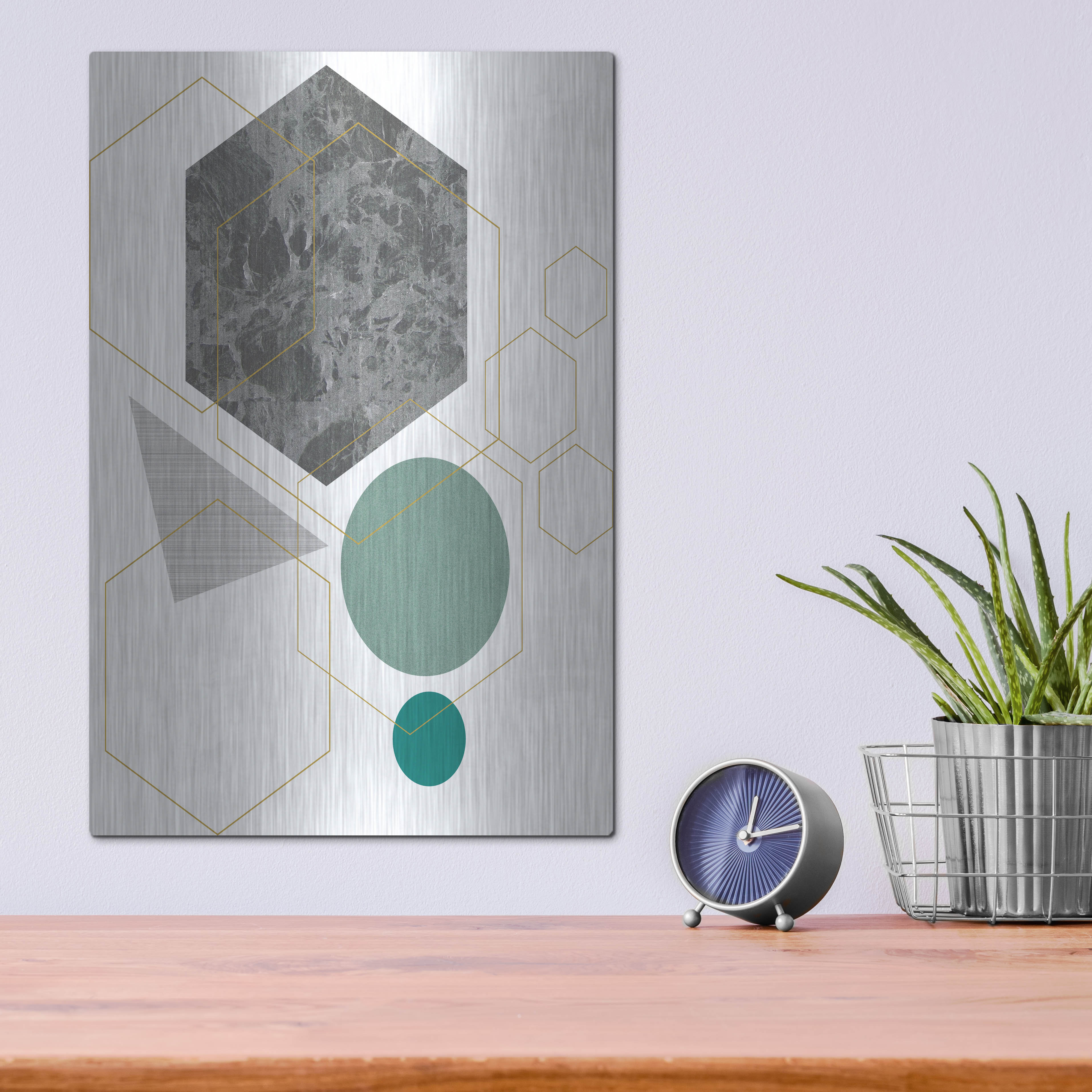 Corrigan Studio® 'Deco Grey Marbleon' by Sabrina Balbuena, Metal Wall ...