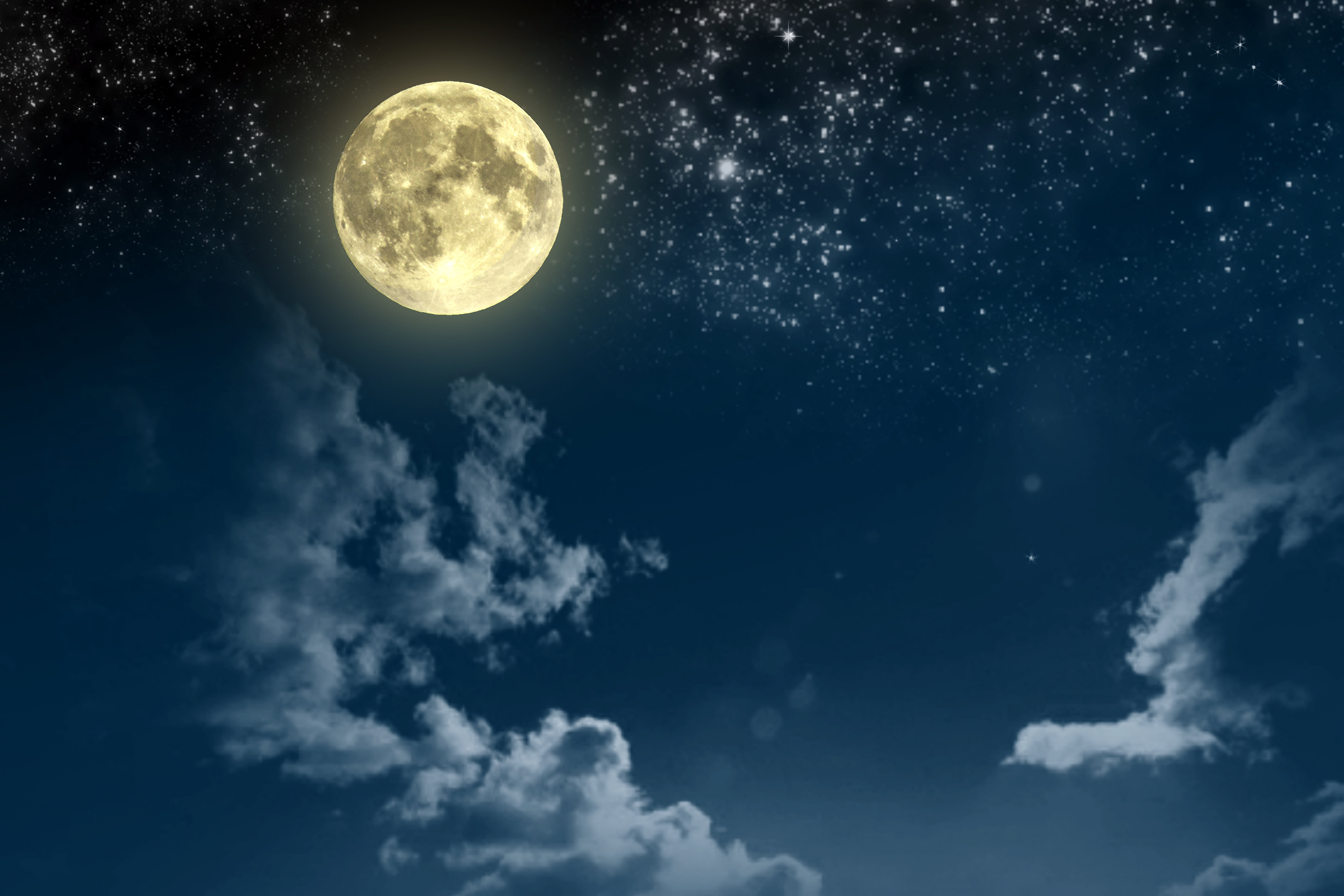 17 Stories Laykyn Beautiful Fullmoon - Wrapped Canvas Photograph ...
