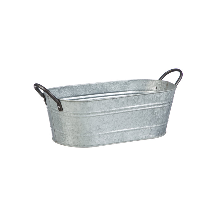 Gracie Oaks 2 Piece Galvanized Metal Bucket Set & Reviews | Wayfair