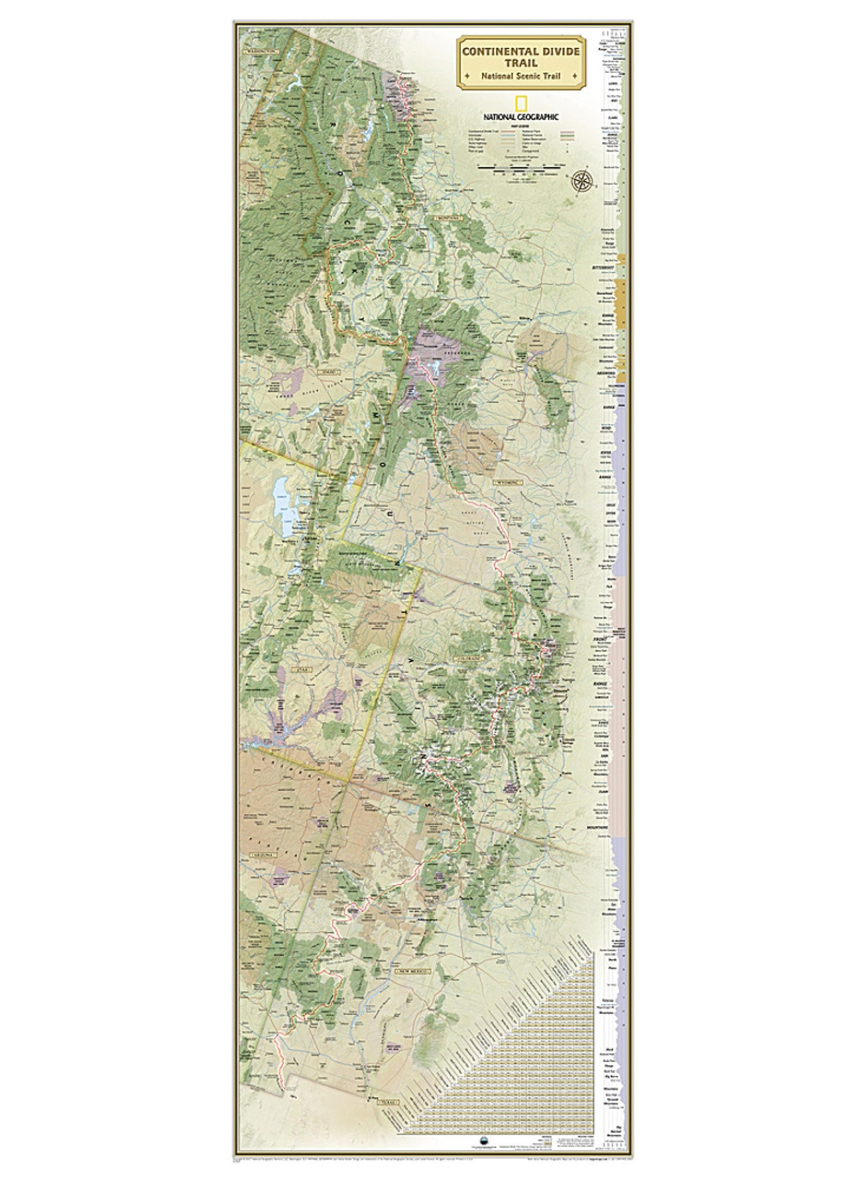 National Geographic Maps Continental Divide Trail - Laminated - Wayfair ...