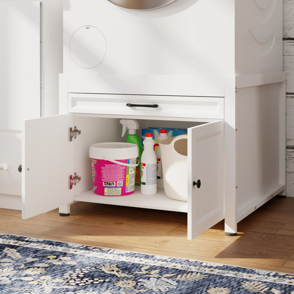 Metaoutdoors Universal Laundry Pedestal With Iron Frame, Drawer ...