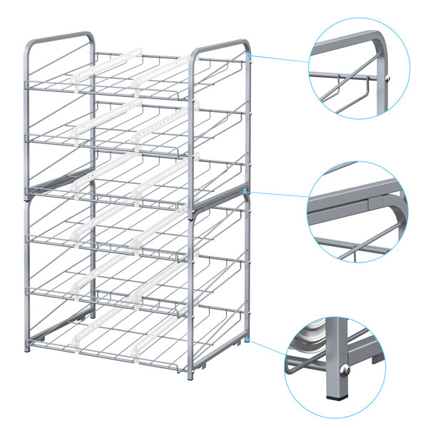 Prep & Savour Stackable Can Rack Organizer for 72 Can Kitchen ...